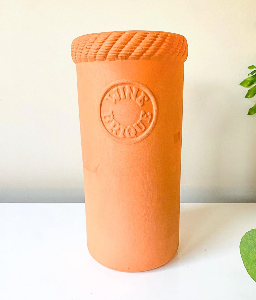 Vintage WINE BRIQUE Terracotta Clay Wine Bottle Cooler The House Of vintage-wine-brique-terracotta-clay-wine-bottle-cooler-the-house-of